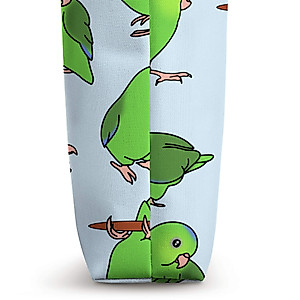 Green Parrotlet Pattern, Funny Bird Cute Parrotlet gift idea Tote Bag