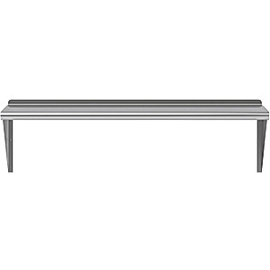 KPS Heavy Duty Stainless Steel Wall Mount Shelf 16 x 48 - NSF