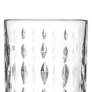 RCR Crystal 6 Piece Marilyn Whisky Glasses Set - Modern Cut Glass Cocktail Tumblers - 337ml