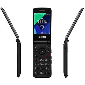 Alcatel GO Flip 2 4G LTE FlipPhone Bluetooth WiFi MP3 Camera Good for Elderly - GSM Unlocked (4 GB + 32 GB SD Bundle)