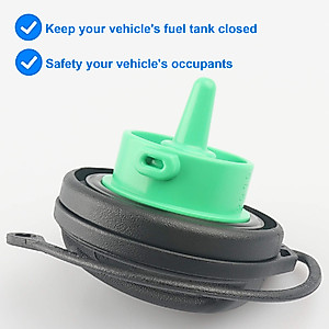 Gas Cap, Fuel Tank Cap Replace 3C8-201-550-E, 3C8201550E, 3C0-201-550-N, 3C0201550N Compatible with Volkswagen - 2006-2010 VW Passat, 2009-2017 VW CC, 2007-2016 VW Eos, 2009-2017 VW Tiguan, More