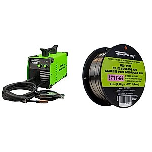 Forney Easy Weld 261, 140 FC-i MIG Welder, 120V, Green & 42300 Flux Core Mig Wire, Mild Steel E71TGS.030-Diameter, 2-Pound Spool