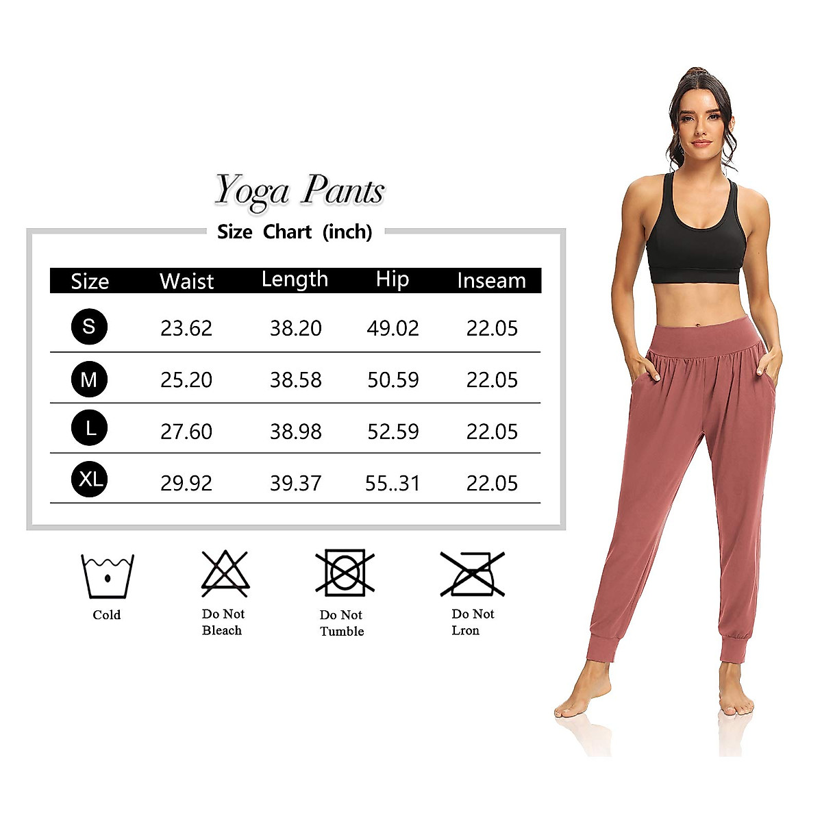 DIBAOLONG Womens Yoga Joggers Loose Workout Sweat Pants Comfy Lounge Pants with Pockets Cameo S