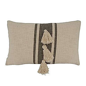Striped Tassel Pillow