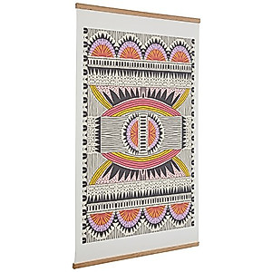 Amazon Brand – Rivet Tribal Multi-Color Art Print with Oak Hanger, 18" x 24"