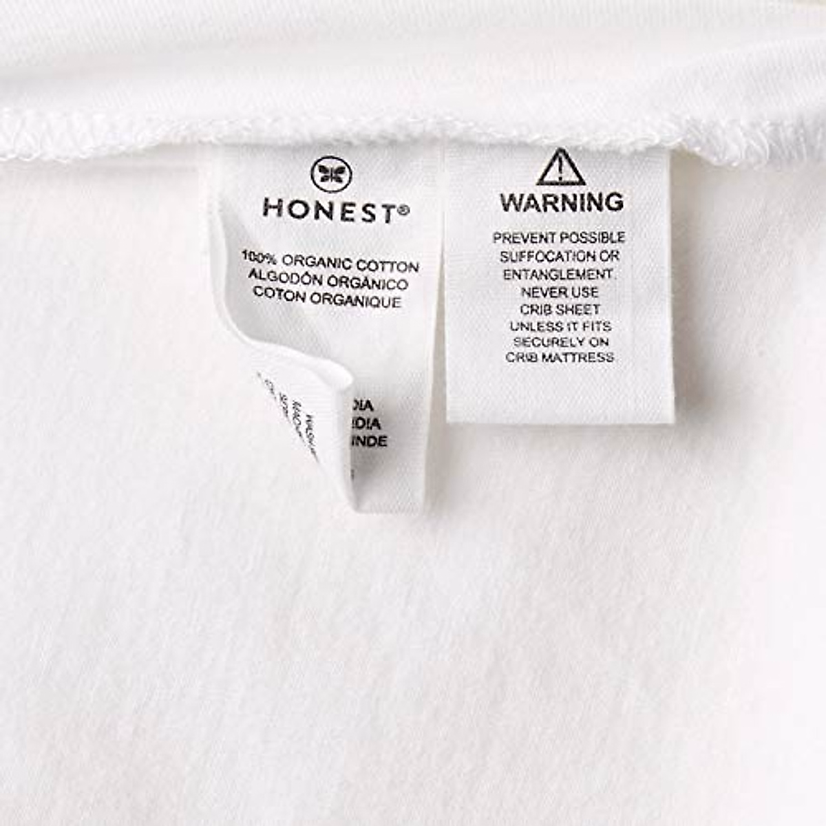 HonestBaby unisex baby 2-Pack Organic Cotton Fitted Crib Sheets Wearable Blanket, Bright White, One Size US