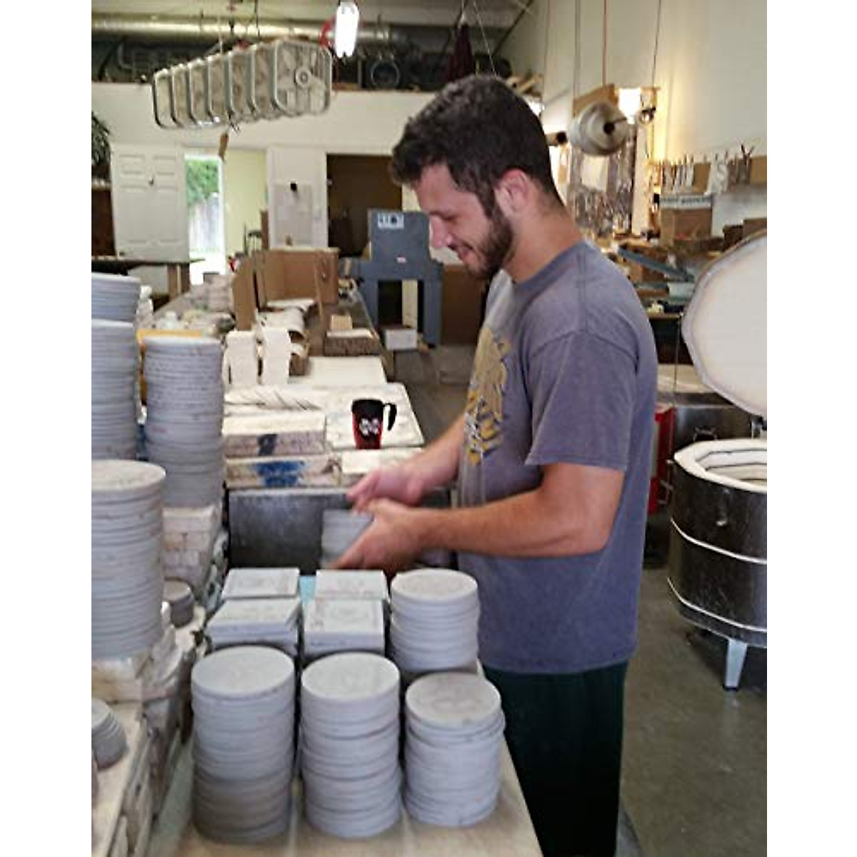 Mixed Shells Absorbent Drink Coaster set - Handmade by McCarter Coasters - 4.38 inch (4pc)