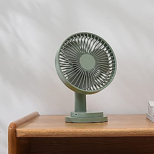 XUnion Portable Desktop Fan Oscillating Fan Four Speeds Cooling Fan Strong Wind Quiet Operation Work Fan for Home Bedroom Office Des