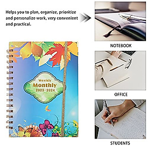 Cabilock 2023 Agenda Book Note Pads Portable Planner Books Planners 2023 Planner Weekly and Monthly Academic Notebook Schedule Planner Daily Planner 2023 Paper Coil Office Calendar Book