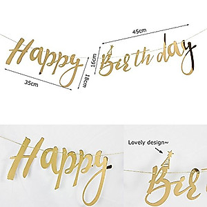 Teal Gold Birthday Party Decorations Teal Paper Fans Tissue Pom Poms Gold Happy Birthday Banner Gold Polka Dot Paper Fans for Baby Shower Women 30th/40th Birthday Party Supplies SUNBEAUTY