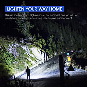 RECHOO Flashlights High Lumens 2 Pack, Super Bright 2000 Lumens Flash Light with 3 Modes, Zoomable, Water Resistant Led Flashlights for Home, Emergency, Camping, Hiking