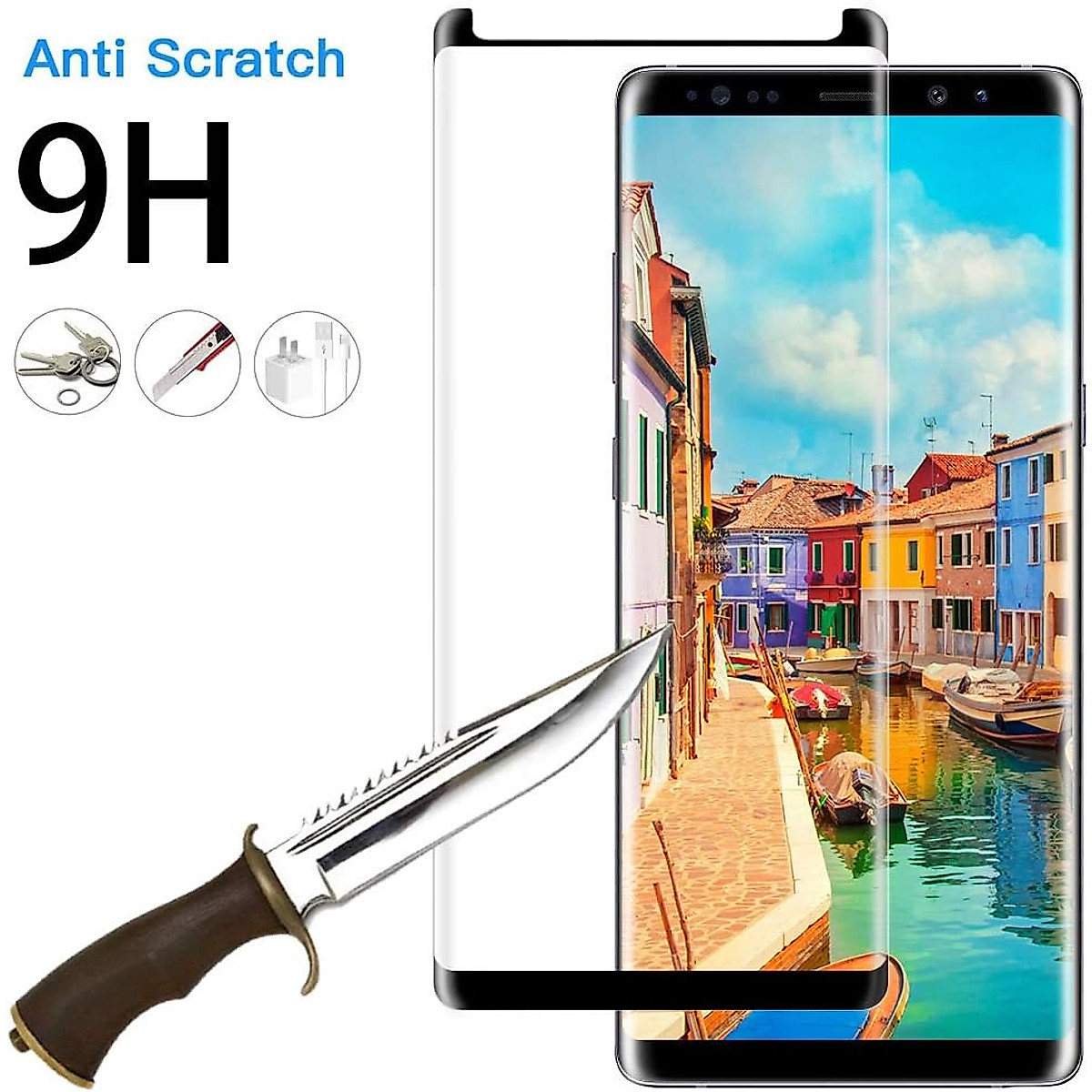 【2-PACK】Coolpow Designed for Samsung Galaxy Note 9 Screen Protector, Case Friendly, Anti-Bubble, 3D Curved, Full Coverage, 9H Hardness, HD Clear, Note 9 Screen Protector Tempered Glass Cell phone Film