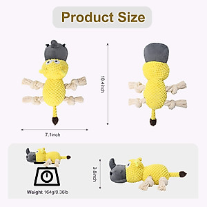 X-XDUN Dog Toy, Large Dog Squeaky Toys, Stuffed Animal Dog Plush Toy for Puppy, Small, Middle, Large Dogs，Puppy Chew Toys Small Dogs to Keep Them Busy