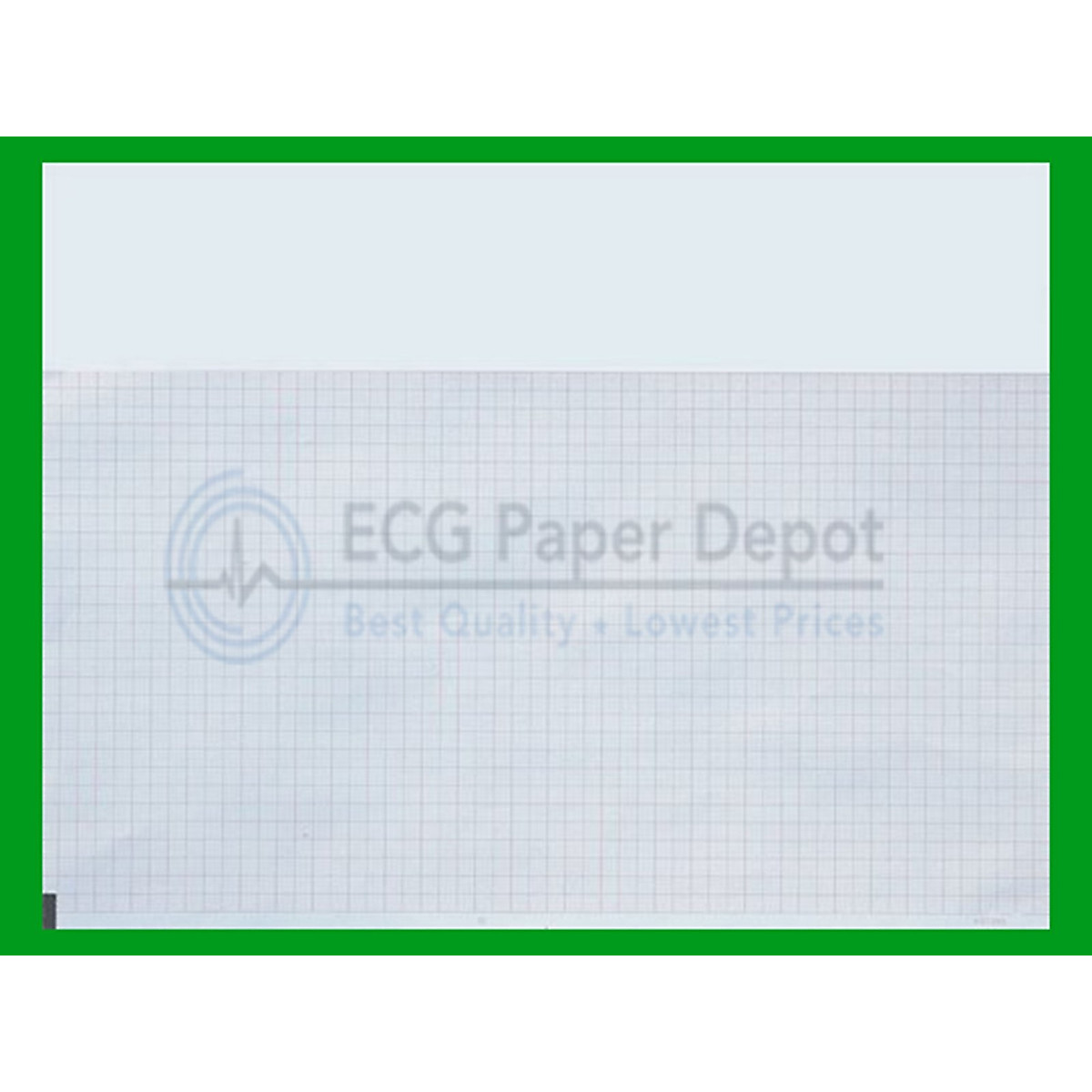 Burdick Compatible 007984 Fade Free Generic ECG Paper 8 Pack, Z-Fold, Red Grid, 8.50" x 11"