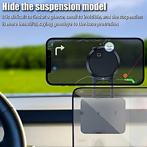 BESULEN Magnetic Phone Holder for Car, 6 Strong Magnets, Car Phone Mount with 2 Metal Plates, 720° Rotation Folding Case Friendly, Universal Auto Dashboard Cell Phone Holder Fits Most Smartphones