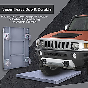 Heavy Duty Metal Platform Truck Cart,Flatbed Cart with TPR Rubber Wheels,2200LBS Capacity Steel Platform Cart,Flat Bed Carts with Wheels and Folding Handle,36"x24"Large Flatbed