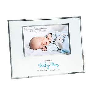 Pavilion Gift Company Love Boy to The Moon and Back 4x6 Newborn Baby Picture Frame, Blue
