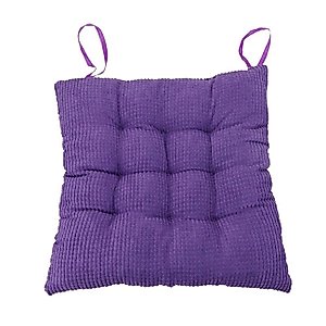 Siderit Soft Home Indoor Chair Pads and Cushions Warm Corduroy Cushions Kitchen Seat Cushions Pillows with Ties 16"x16"