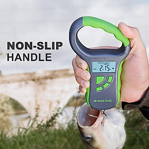 SNAIL TRAIL 8 Storage Bins 50 lbs Digital Bass Fish Scale & 7.5'' Lip Gripper, Hanging Weight Equipment, Fisherman Tournament Weighing Device, Fishing Supplies, Boat Stuff Accessories, Gift for Men