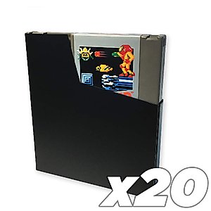 Old Skool 20 package Cartridge Dust covers for USE with Nintendo NES game Cartridges, Dust Protection Sleeves - Black