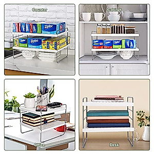 Foil and Plastic Wrap Organizer and Expandable Silverware Organizer Storage Tray