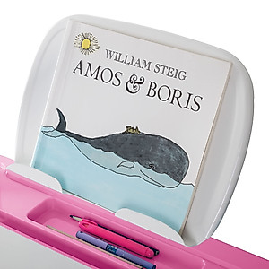 Mount-It! Accessory Kit for Height Adjustable-Kids-Desk | Includes LED-Lamp, Book Holder Shelf and Pencil Holder-Cup, Pink