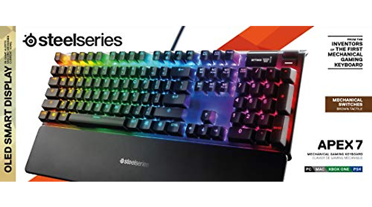 SteelSeries Apex 7 Mechanical Gaming Keyboard with OLED Display