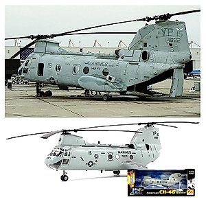 BOLYUM US Navy 1/72CH-46D Sea Knight Helicopter HC-3 CH-46E Sea Knight Helicopter HMM-163 Finished Aircraft Model Transport Helicopter,Ch46e