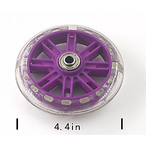 YJIA a Pair of Children's Bicycle Riding Flash Silent Training Wheels, Suitable for 12-20 inch Single Speed Bicycles (Purple)