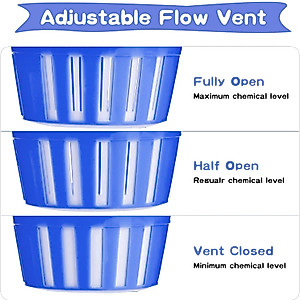 Large Floating Pool Chlorine Dispenser ，Chlorine Holder Floater with Large Capacity Fits 3 inch Tablets, Heavy-Duty Thicker Walls, Release Adjustable for Above Ground Pool, Spa（Blue
