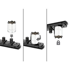 TEKTON 1/4, 3/8, 1/2 Inch Drive Socket Rails & 18 Inch Tray (Black) | OST77258 | Made in USA