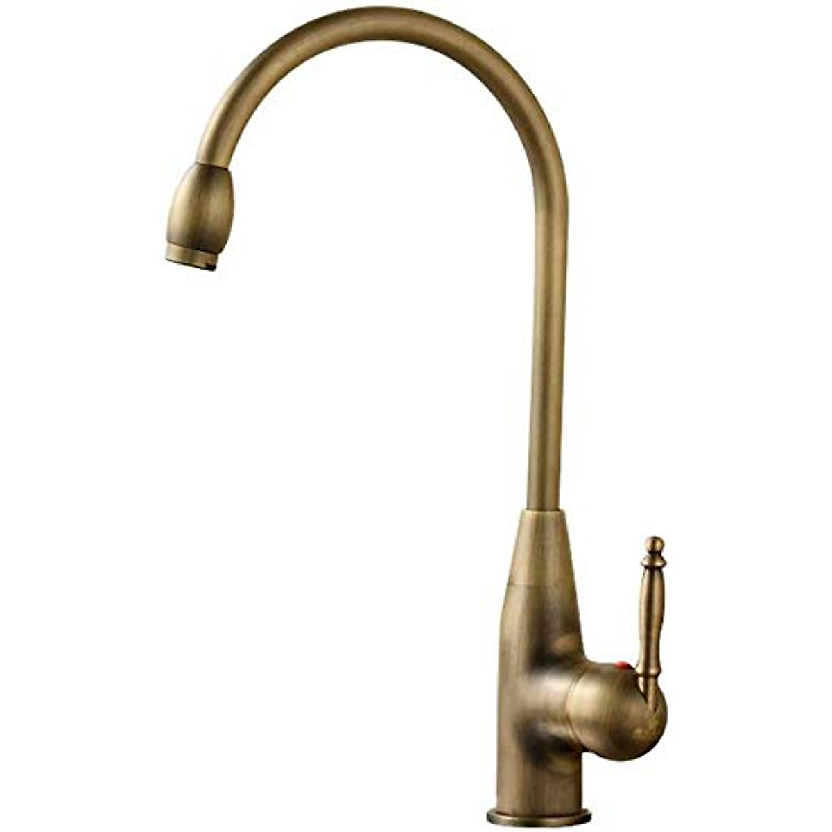 Bathtub Faucet Antique Brass Kitchen Faucet Retro Brushed Kitchen Water Tap 360 Degree Rotation Sink Tap Single Lever Mixer Tap Kitchen Sink Faucet Made of Brass