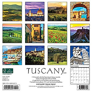 Tuscany 2021 Wall Calendar