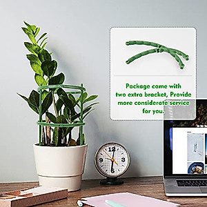 12 Pieces Plant Support Stakes,Plant Support Cage for Indoor Plants,Green Half Round Plant Support, Plant Support Ring for Peony, Rose, Tomato,Plant Holder Flower Pot Climbing Trellis for Small Plants