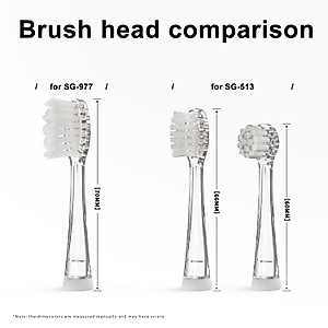 SEAGO Baby and Kids Electric Toothbrush Replacement Heads SG-849 for 513，2139 ，977 - Pack of 4 (025+037