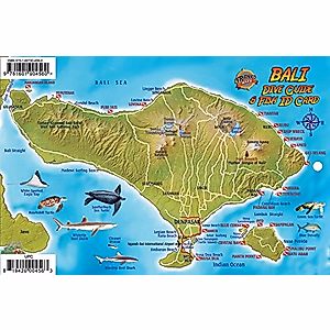 Bali Indonesia Dive Map & Coral Reef Creatures Guide Franko Maps Laminated Fish Card