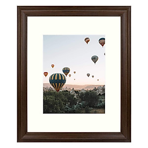 Golden State Art, 16x20 Brown Border Photo Frame, with Ivory Mat for 11x14 Picture & Real Glass