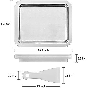ice cream maker for kids Duomid rolled ice cream maker machine,with 2shovels,homemade rolled ice cream,frozen yogurt machine,instant gelato pan/roll,sorbetmachine,gelato maker,plate freezer bowl,parent-child interactive DIY ice cream maker gift