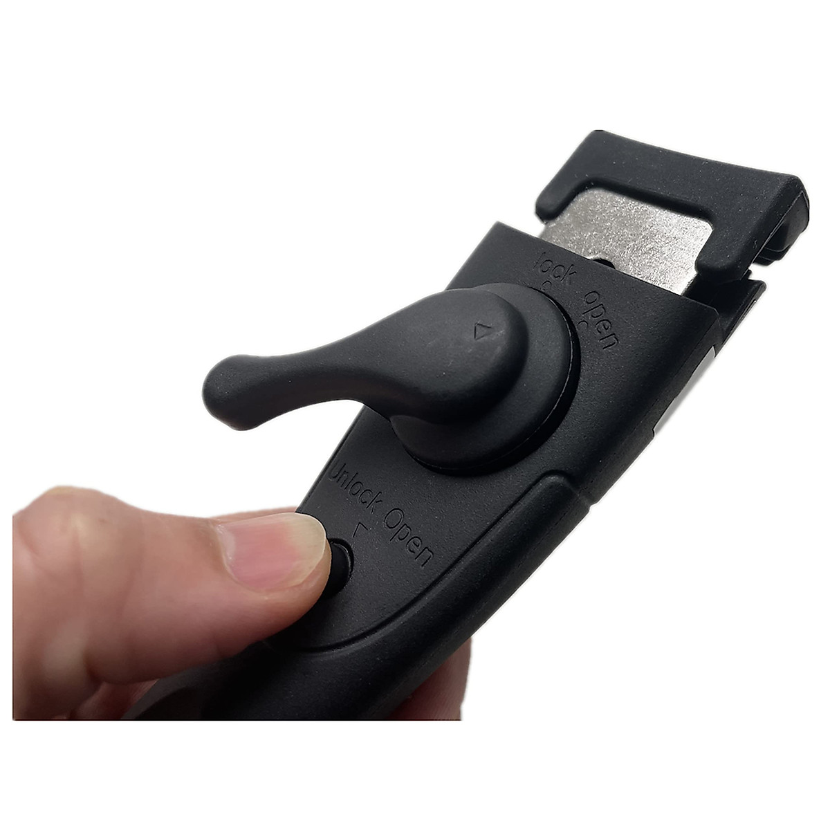 lzteck 2 Sets Removable Handle Black, Twins Pack Detachable Handle, Clip Handle, Universal Detachable Handle, Replacement Handle, Pot Woks Frying Pan Stockpot Handle,Anti-Scalding