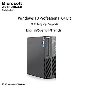 Lenovo Think Center M81 SFF Desktop Computer, Intel Quad Core I5-2400 3.1GHz up to 3.4GHz, 12GB DDR3 RAM, 2TB HDD, DVD, WIFI, BT 4.0, HDMI, VGA, Display port, W10P64 (Renewed)