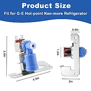 WR57X10033 riv-11ae-2 Refrigerator Icemaker Water Inlet Valve Compatible with G-E Hot-point Ken-more 1/4" Inlet Fitting Icemaker Water Inlet Valve Replaces WR57X0093-1 Year Warranty By Fetechmate