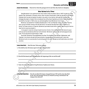 Evan-Moor Daily Reading Comprehension, Grade 6 - Homeschooling & Classroom Resource Workbook, Reproducible Worksheets, Teaching Edition, Fiction and Nonfiction, Lesson Plans, Test Prep