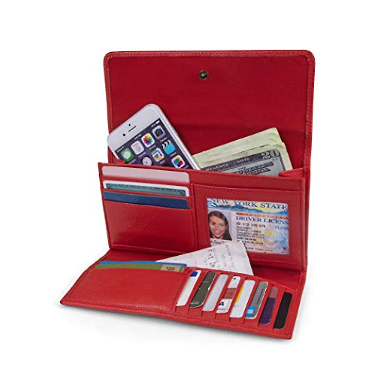 Timberland Women's Leather RFID Flap Wallet Clutch Organizer