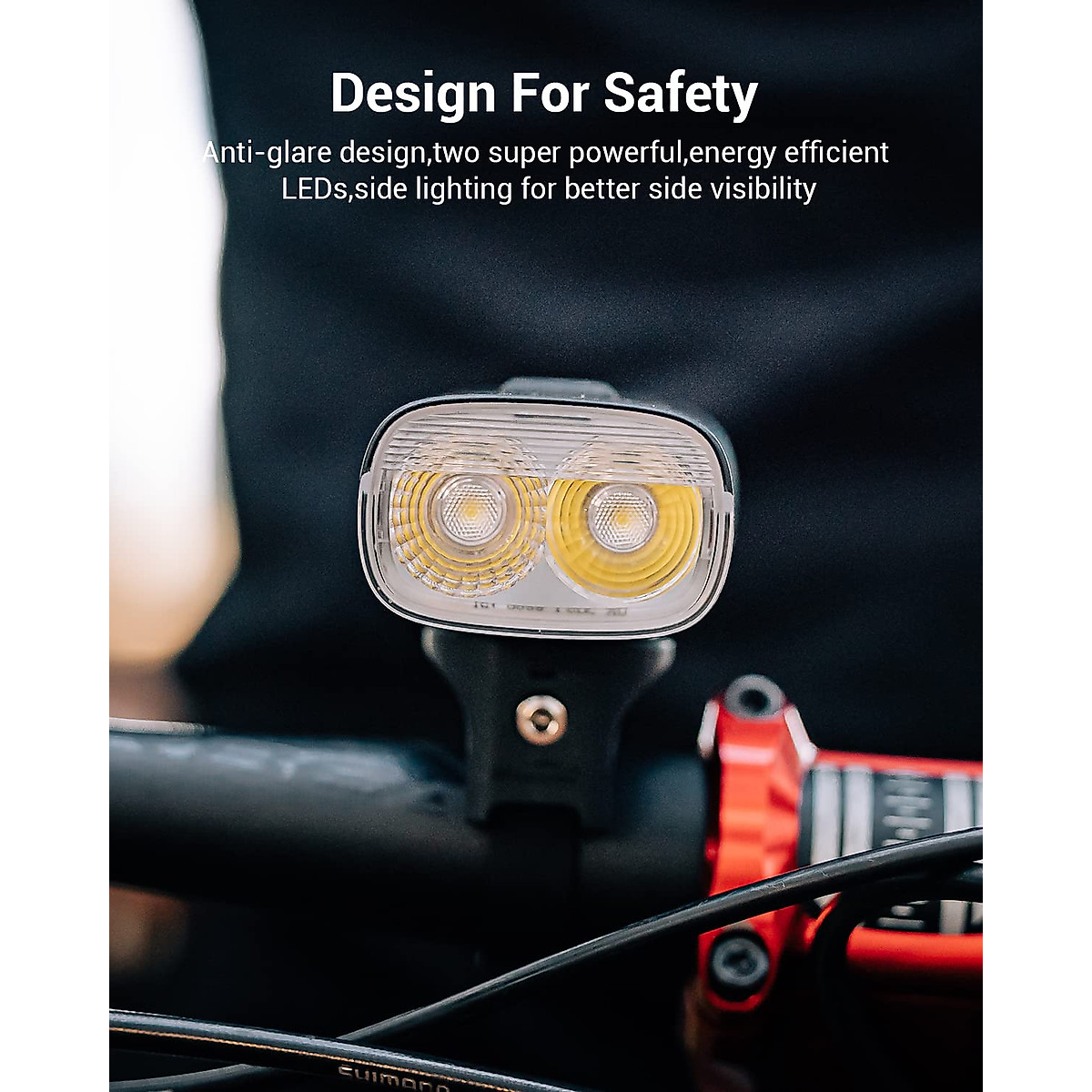 Magicshine RN3000 Bike Front Lights 3000 Lumens USB-C Rechargeable LED Bicycle Front Headlight High Bright 62 Hours,IPX6 Waterproof MTB Headlight