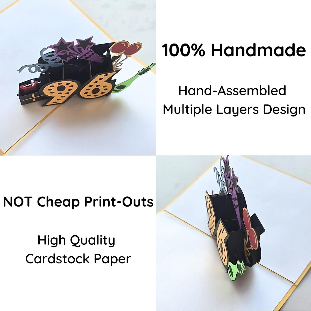 ALPHAK Happy 54th Birthday 3D Pop Up Card, Birthday 3D Greeting Card, 54th Birthday Gifts