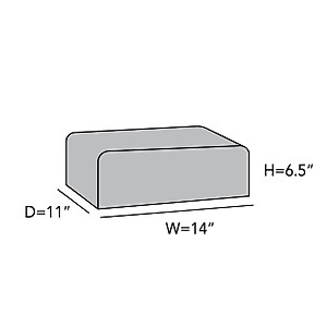 Covermates Keepsakes - Rectangular Appliance Cover - Dust Protection - Stain Resistant - Washable - Appliance Cover-Black