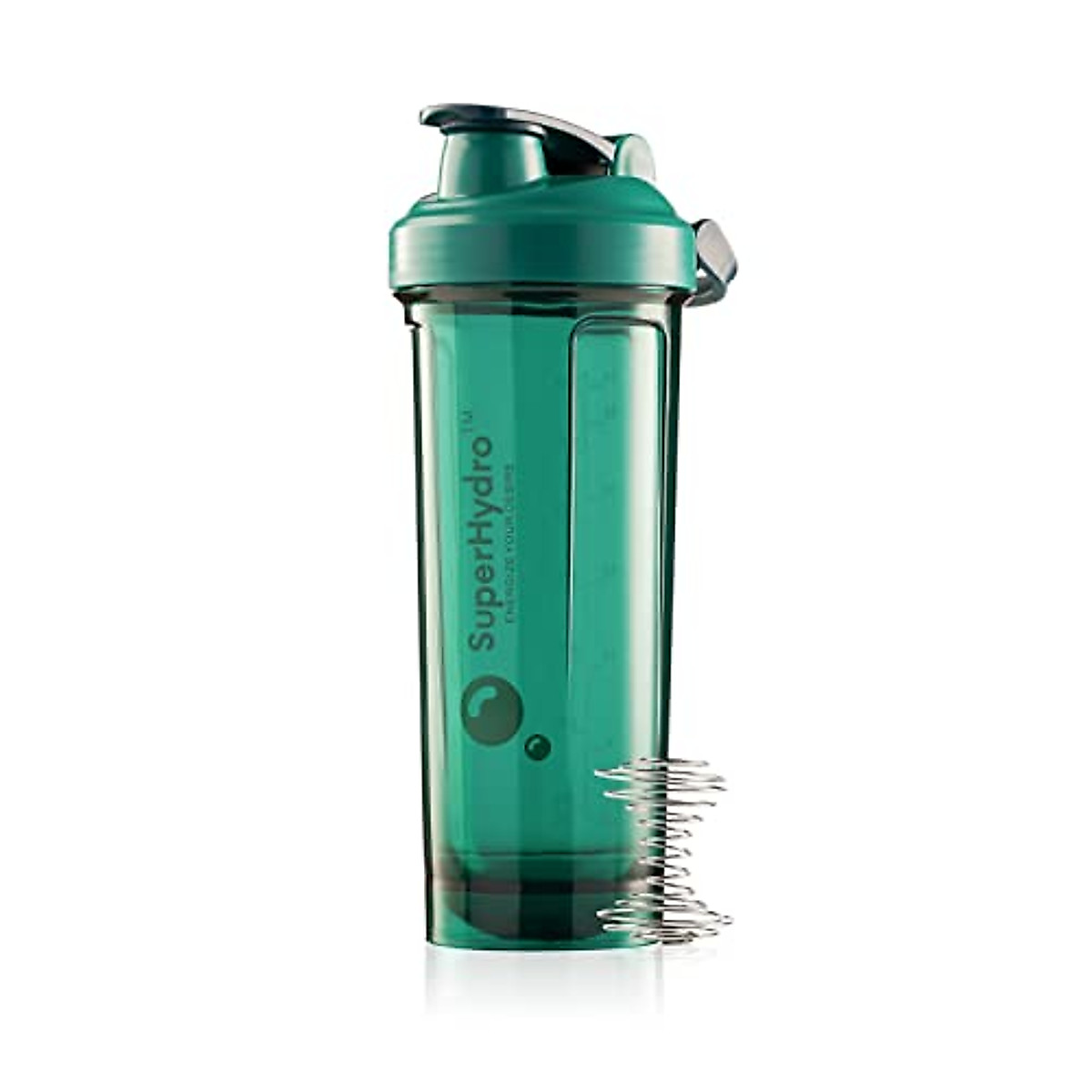 Super Hydro Protein Shaker Bottle [3 PACK] - 28 Oz. BPA-Free Shakers For Protein Shakes, Water Shaker Cup for Gym, Office Travel (Charcoal, Forest, Plum)