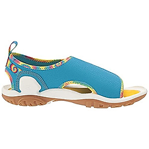 KEEN Knotch River Open Toe Sandals, Tie Dye/Vivid Blue, 3 US Unisex Big Kid