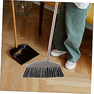 MERRYHAPY 2pcs Stainless Steel Broom Angle Broom Indoor Outdoor Broom Deck Scrub Brush Garbage Sweeping Broom Household Broom Outdoor Brooms Soft Broom Floor Sweeping Broom Dark Grey Plastic