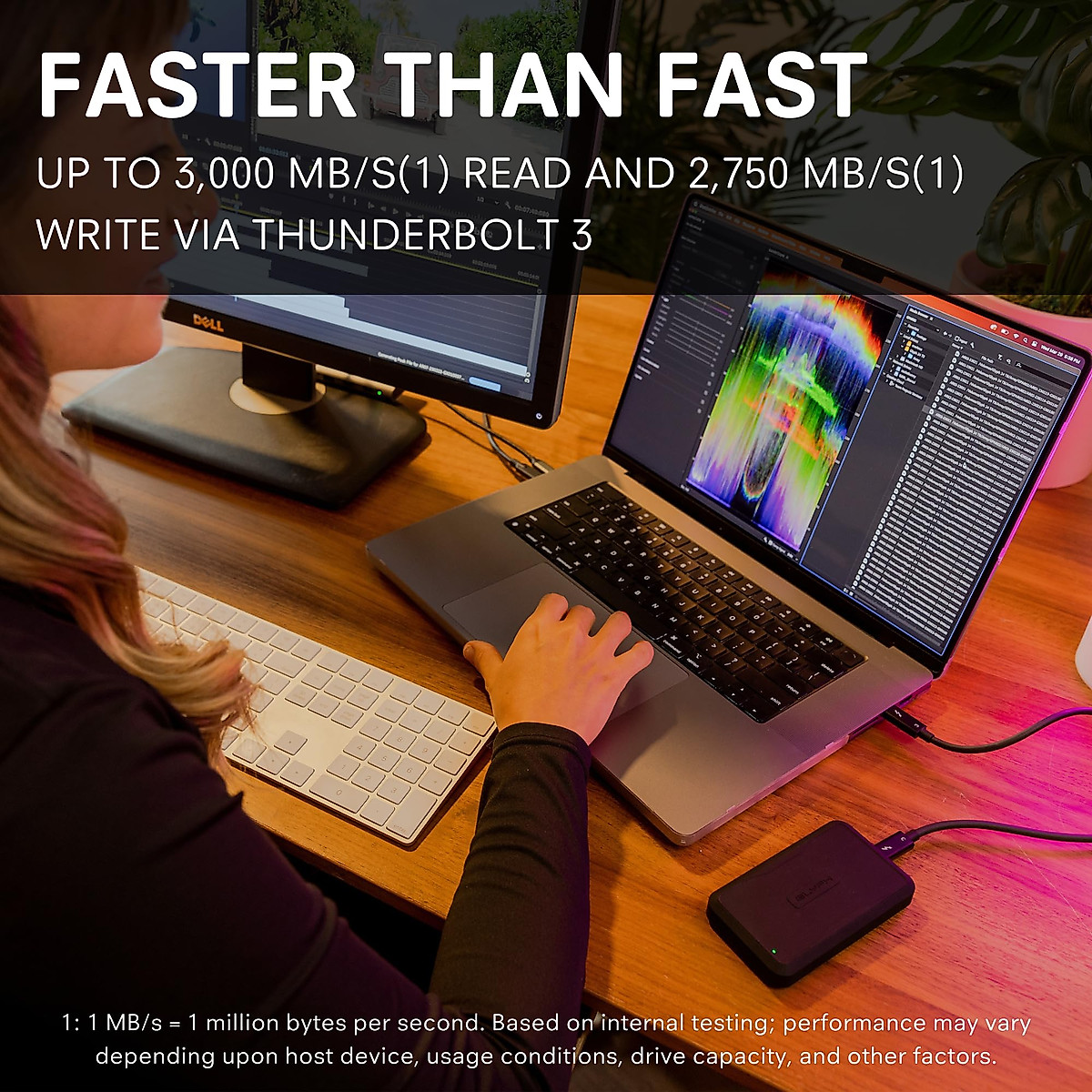 Glyph Production Technologies Atom Pro 2, External NVMe Solid State Drive (SSD), Thunderbolt 3 (8TB)